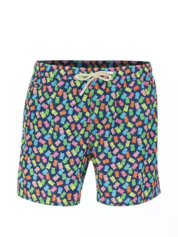 MC2 SAINT BARTH Gummy Bear Print Swim Shorts - Blue