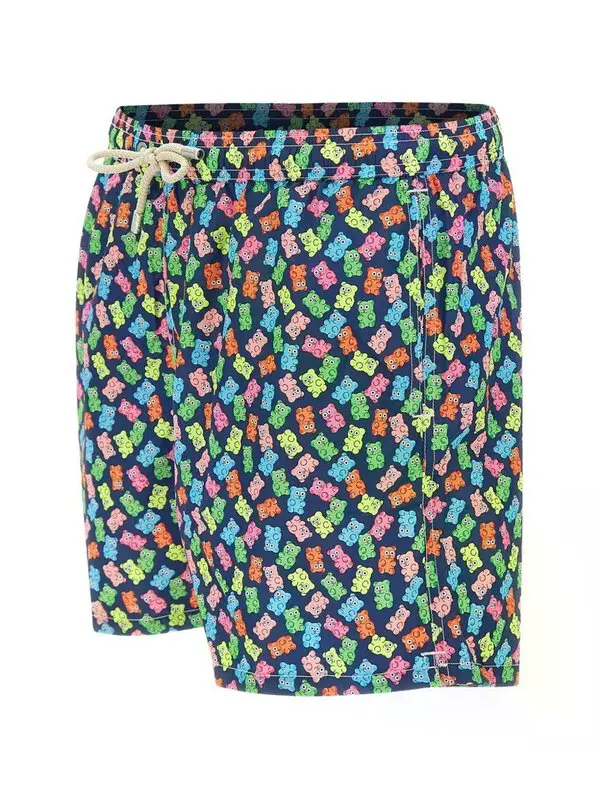 MC2 SAINT BARTH Gummy Bear Print Swim Shorts - Blue