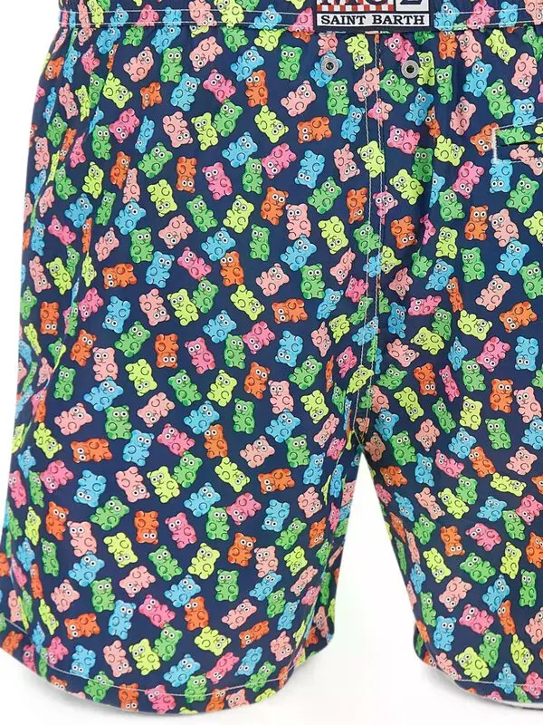 MC2 SAINT BARTH Gummy Bear Print Swim Shorts - Blue