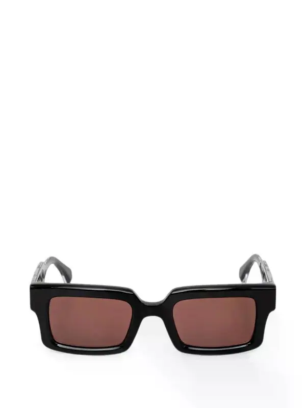 VIVIENNE WESTWOOD Orb Plaque Rectangle Sunglasses - Black
