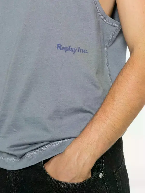 REPLAY Logo-print Sleeveless Top