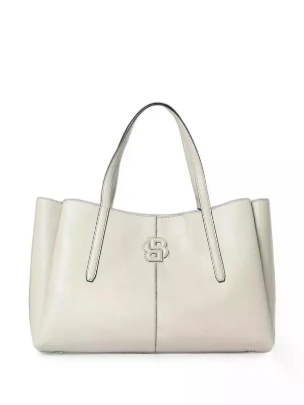 BOSS Pebbled Texture Logo-patch Tote Bag