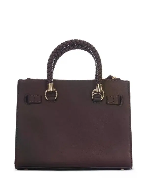 Liu Jo Small Satchel Bag With Logo Charm - Brown