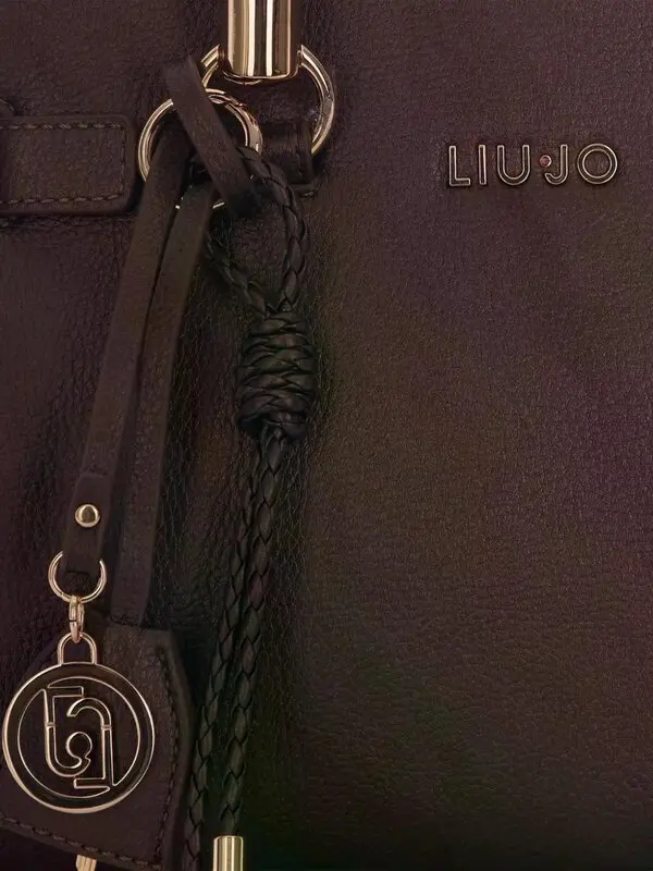 Liu Jo Small Satchel Bag With Logo Charm - Brown