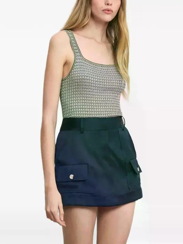 Veronica Beard Felina Button-flap Pocket Skorts