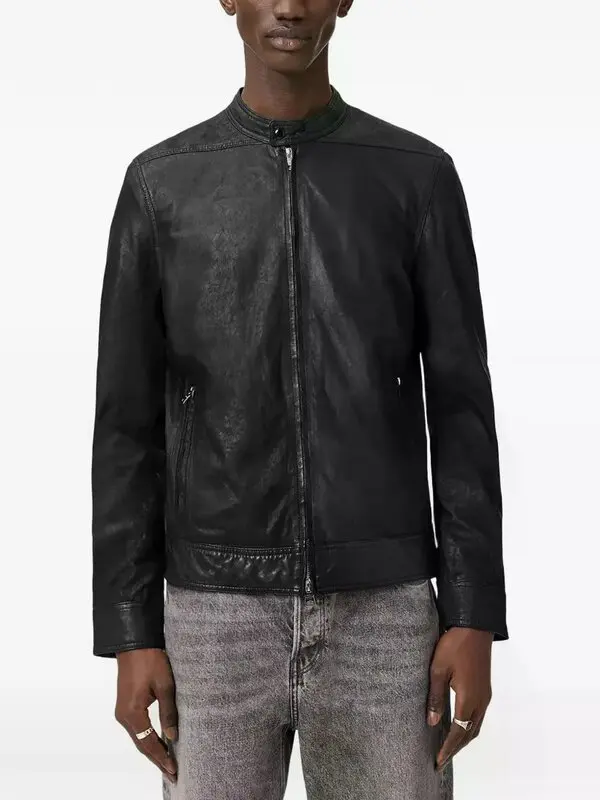ALLSAINTS Slim Fit Leather Jacket