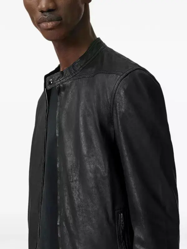 ALLSAINTS Slim Fit Leather Jacket