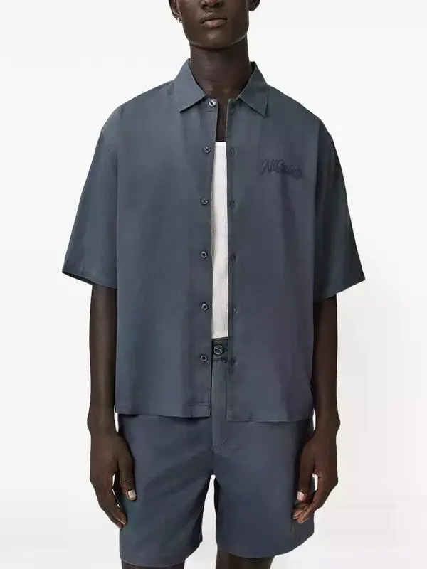 ALLSAINTS Logo-print Oversized Short-sleeve Shirt