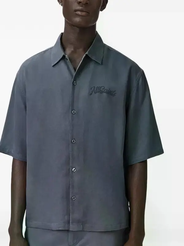 ALLSAINTS Logo-print Oversized Short-sleeve Shirt