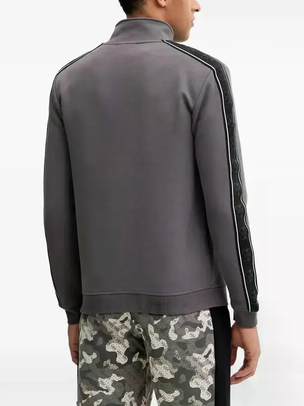 Guess Logo Print Zip-up Sweatshirt