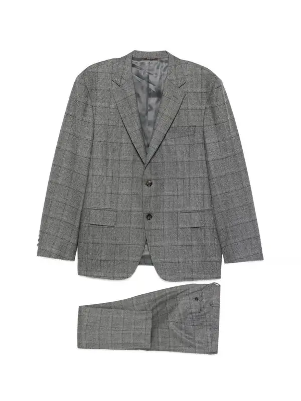 Canali Check-pattern Single-breasted Suit