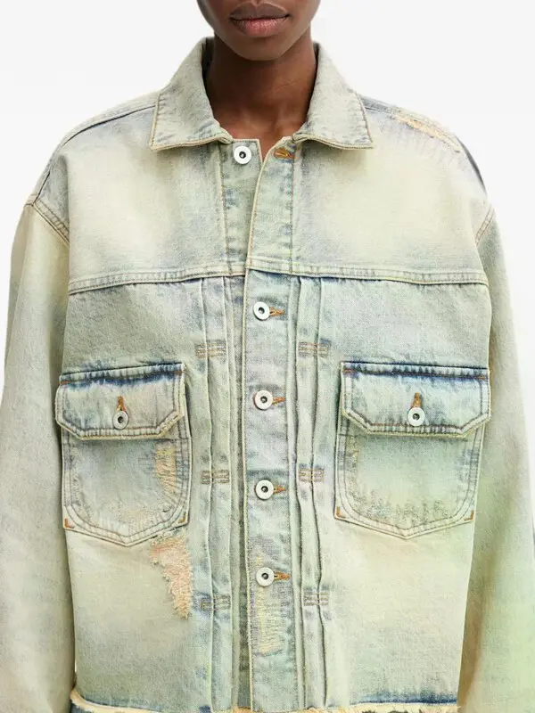 Kenzo Distressed Frayed Denim Jacket
