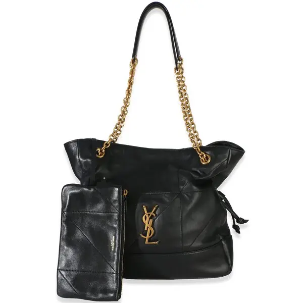 Saint Laurent Lambskin Jamie 4.3 Shopping Tote - Black