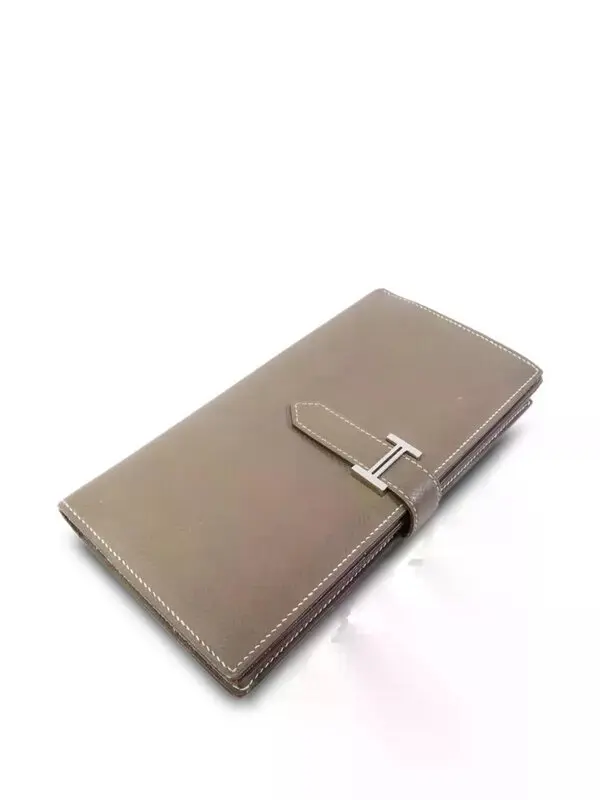 Hermès Bearn H-tab Wallet - Grey