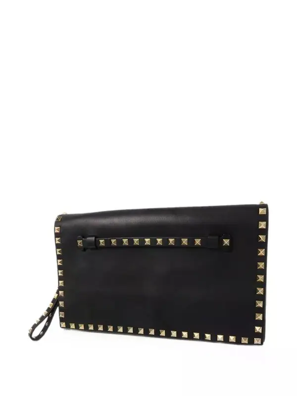 Valentino Garavani Rockstud Leather Clutch Bag