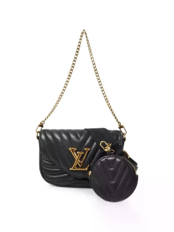 LOUIS VUITTON New Wave Calf Leather Mini Shoulder Bag - Black