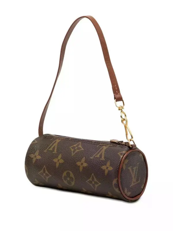 LOUIS VUITTON Monogram Papillon Pochette Handbag - Brown