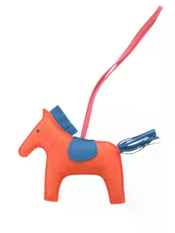 Hermès Milo Lambskin Grigri Rodeo Bag Charm Mm - Orange