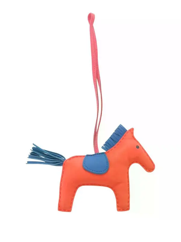 Hermès Milo Lambskin Grigri Rodeo Bag Charm Mm - Orange