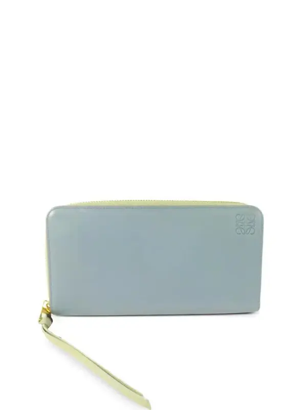 Loewe Anagram Embossed Nappa Wallet - Blue