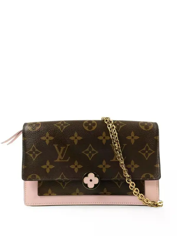 LOUIS VUITTON Monogram Chain Clutch Bag - Brown