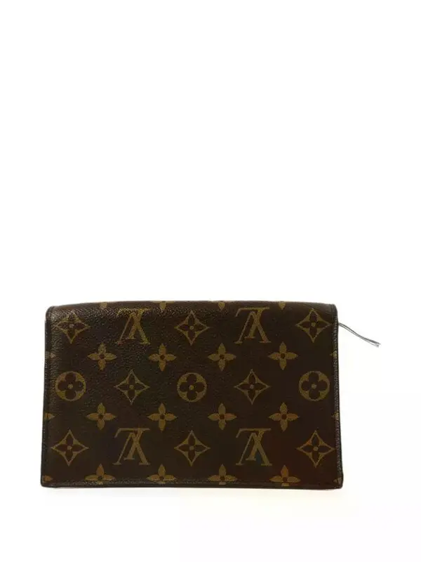 LOUIS VUITTON Monogram Chain Clutch Bag - Brown
