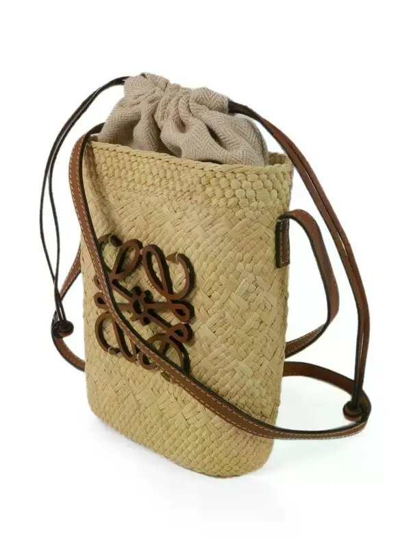 Loewe Square Pocket Anagram Shoulder Bag - Neutrals