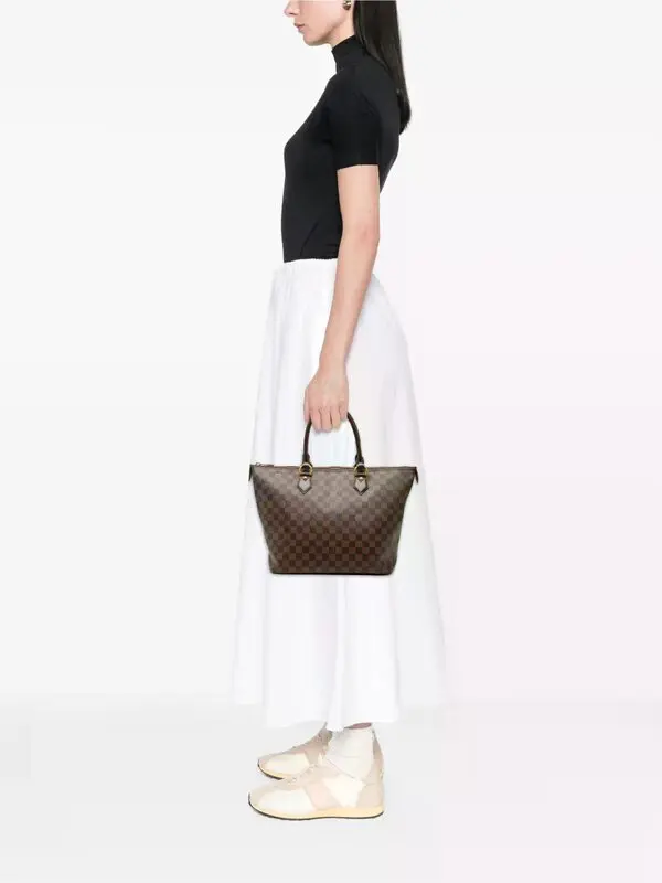 LOUIS VUITTON Damier Ebene Saleya Mm Tote Bag - Brown