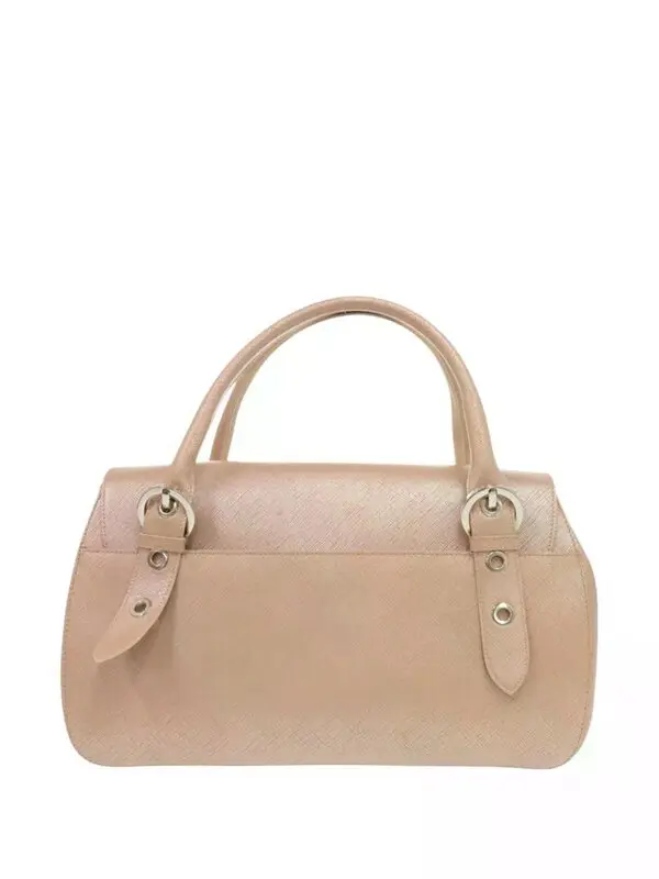 FERRAGAMO Metallic Calfskin Gancini Handbag
