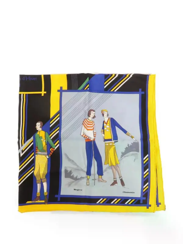 Hermès Aux Sports D'hiver Scarf - Black