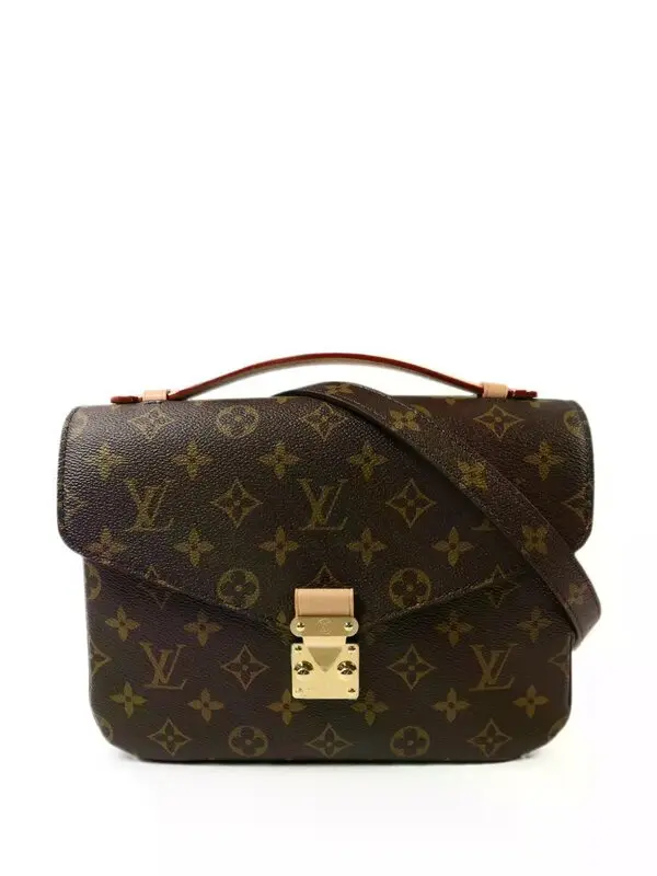 LOUIS VUITTON Monogram Pochette Metis Handbag - Brown