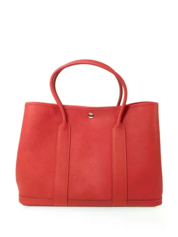 Hermès Garden Party Leather Tote Bag - Red