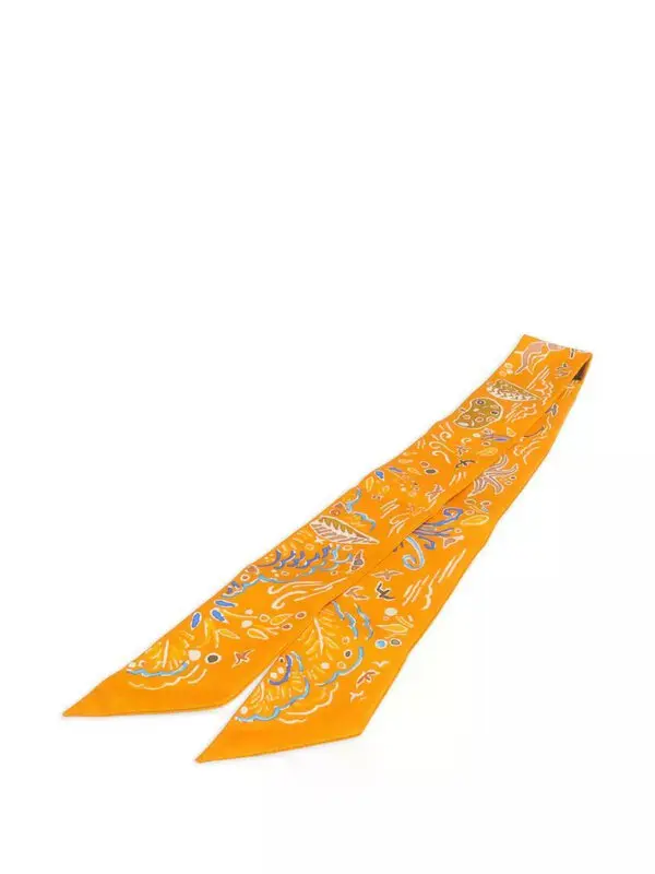 Hermès Twilly Silk Scarf - Orange