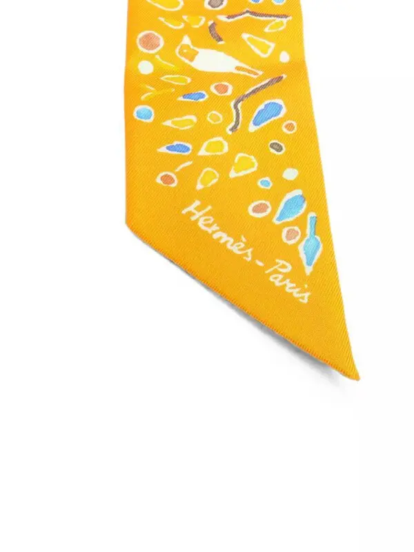 Hermès Twilly Silk Scarf - Orange