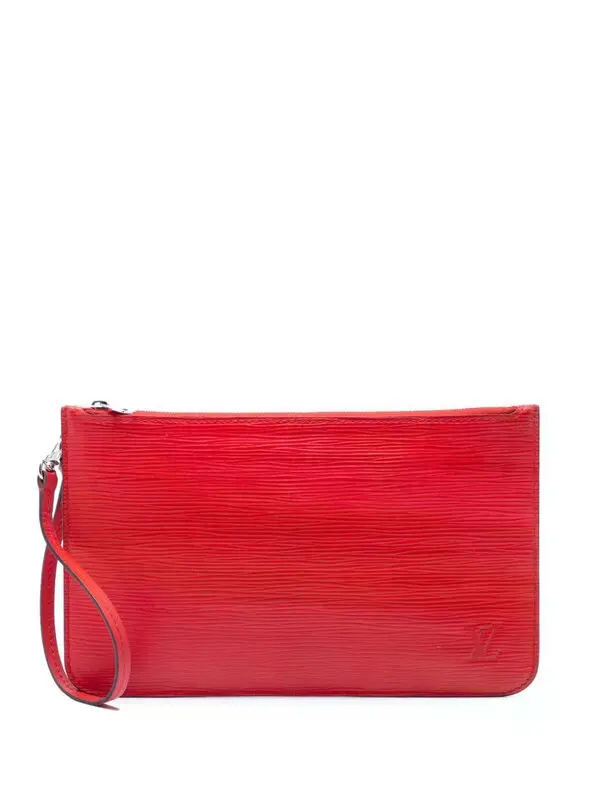 LOUIS VUITTON 2014 Epi Neverfull Pouch - Red