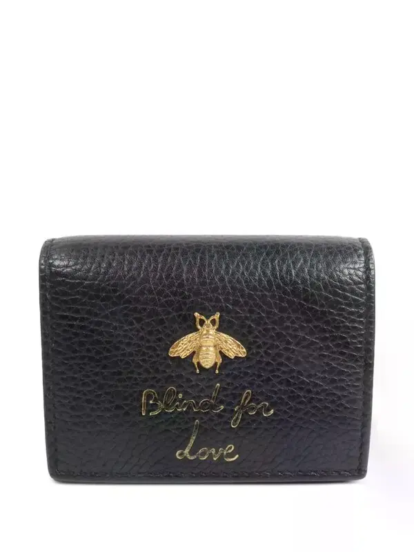 Gucci Animalier Bee-motif Wallet - Black
