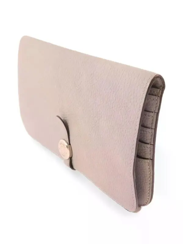 Hermès Mm Dogon Togo Leather Wallet - Grey