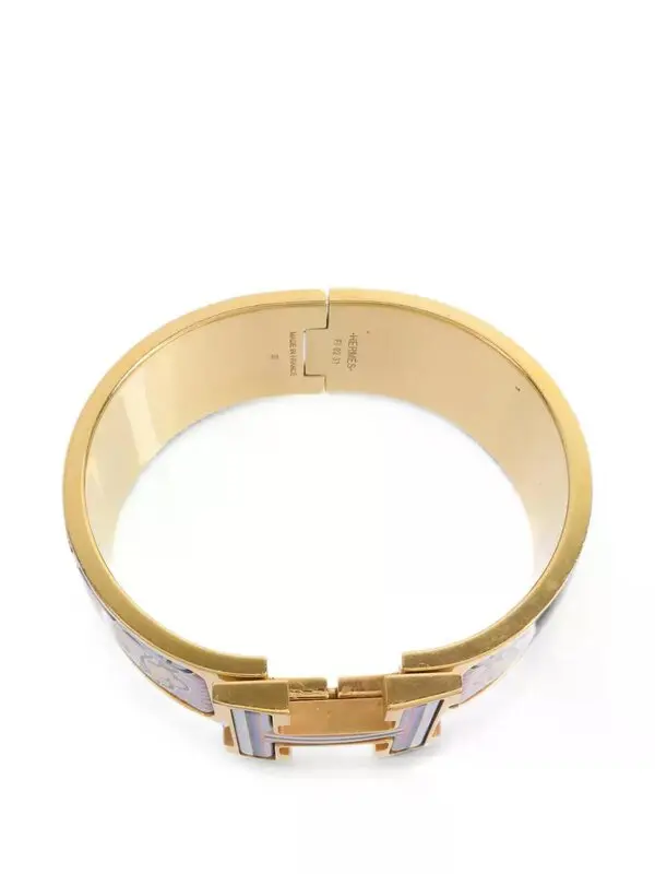Hermès Clic Clac H Enamel Bracelet - Gold