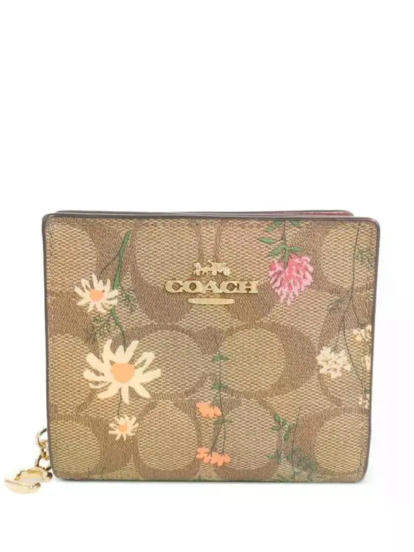 COACH VINTAGE Floral-print Wallet - Neutrals