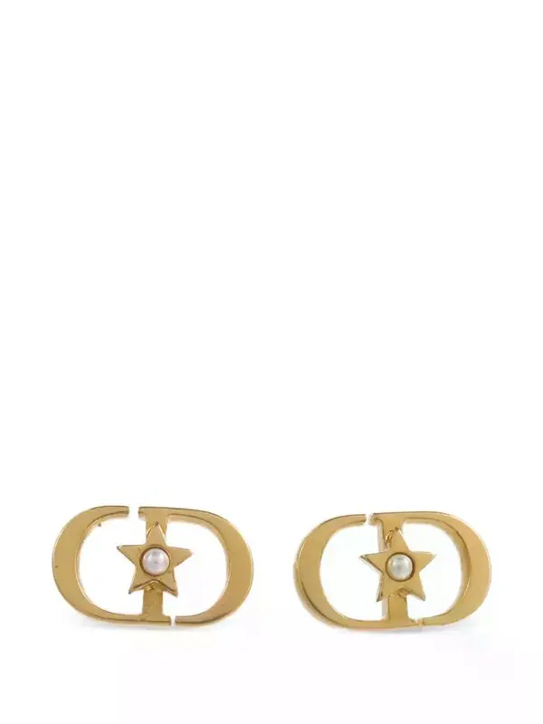 Dior Star Motif Earrings - Gold