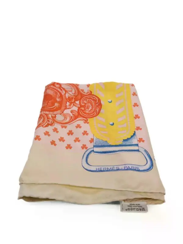 Hermès Buckles Braids Tsar Silk Scarf - Neutrals