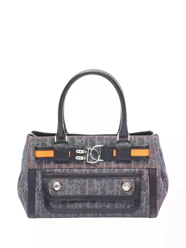 Dior Diorissimo Trotter Denim Flight Handle Bag - Blue