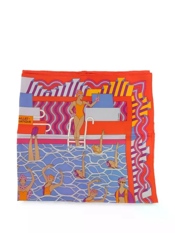 Hermès Ballet Aquatique Silk Scarf