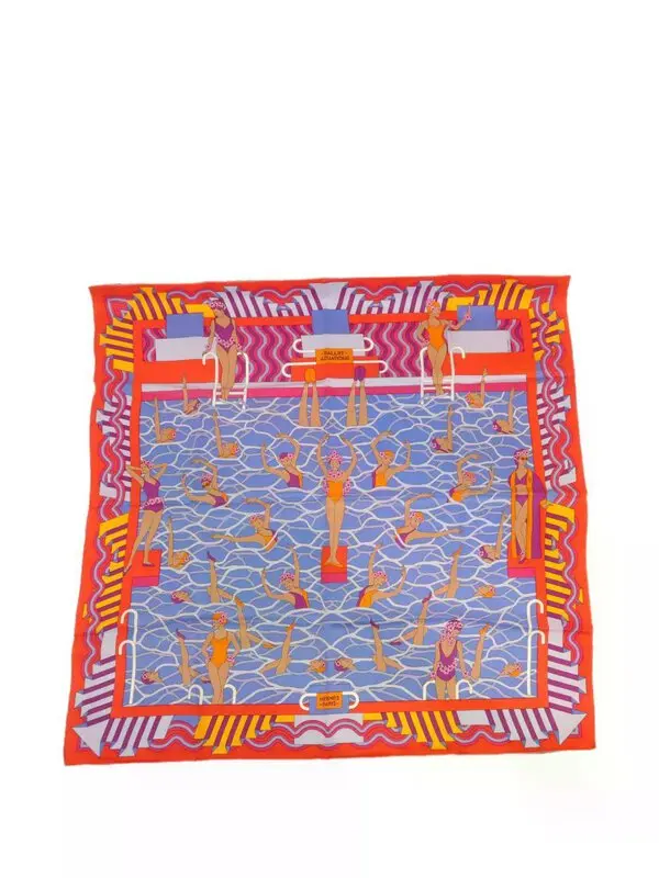Hermès Ballet Aquatique Silk Scarf