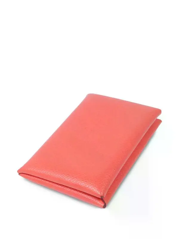 Hermès Calvi Card Case - Orange