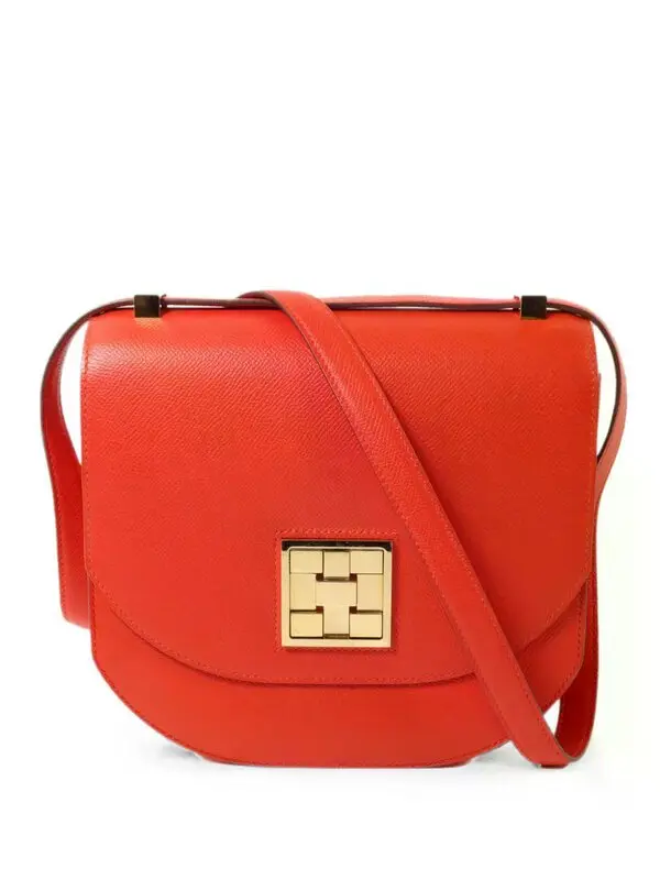 Hermès Mosaique Au 24 Leather Shoulder Bag - Red