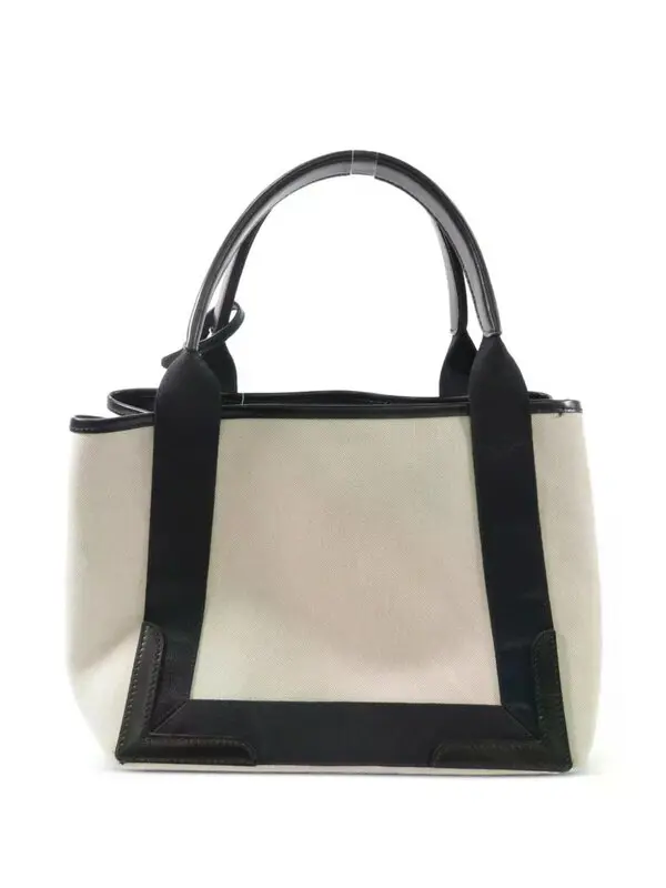 Balenciaga Navy Cabas Tote Bag - Neutrals