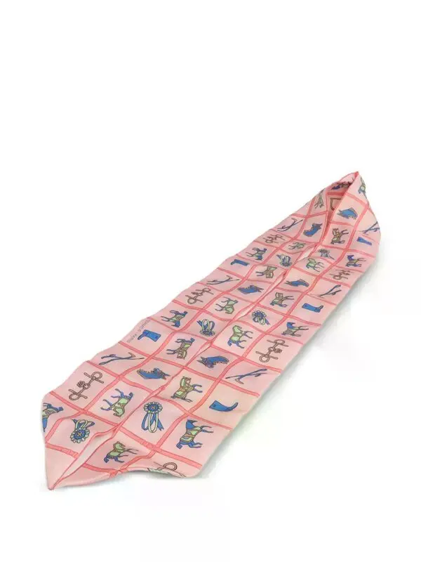 Hermès Twilly Equestrian-print Silk Scarf