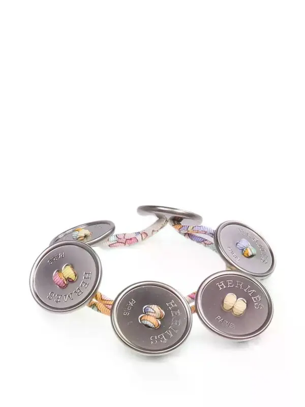Hermès Petit H Button Bracelet - Silver