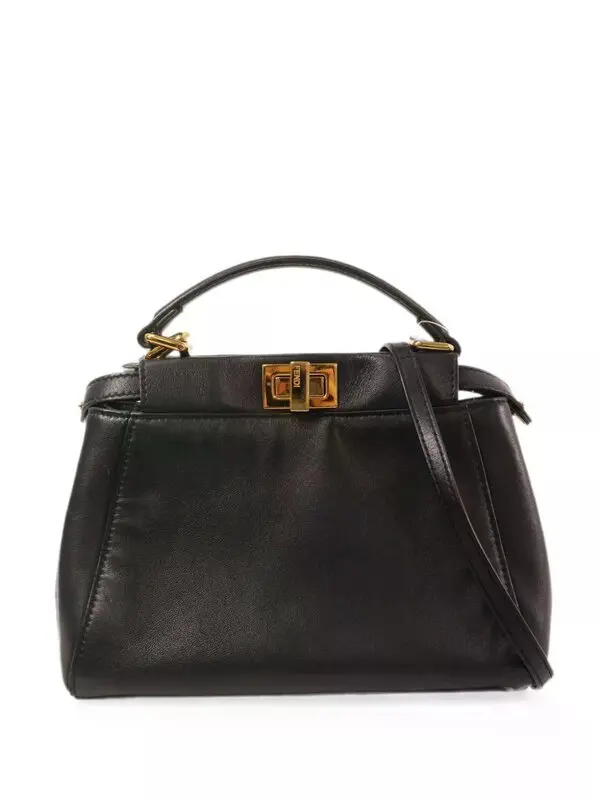Fendi Mini Peekaboo Tote Bag - Black